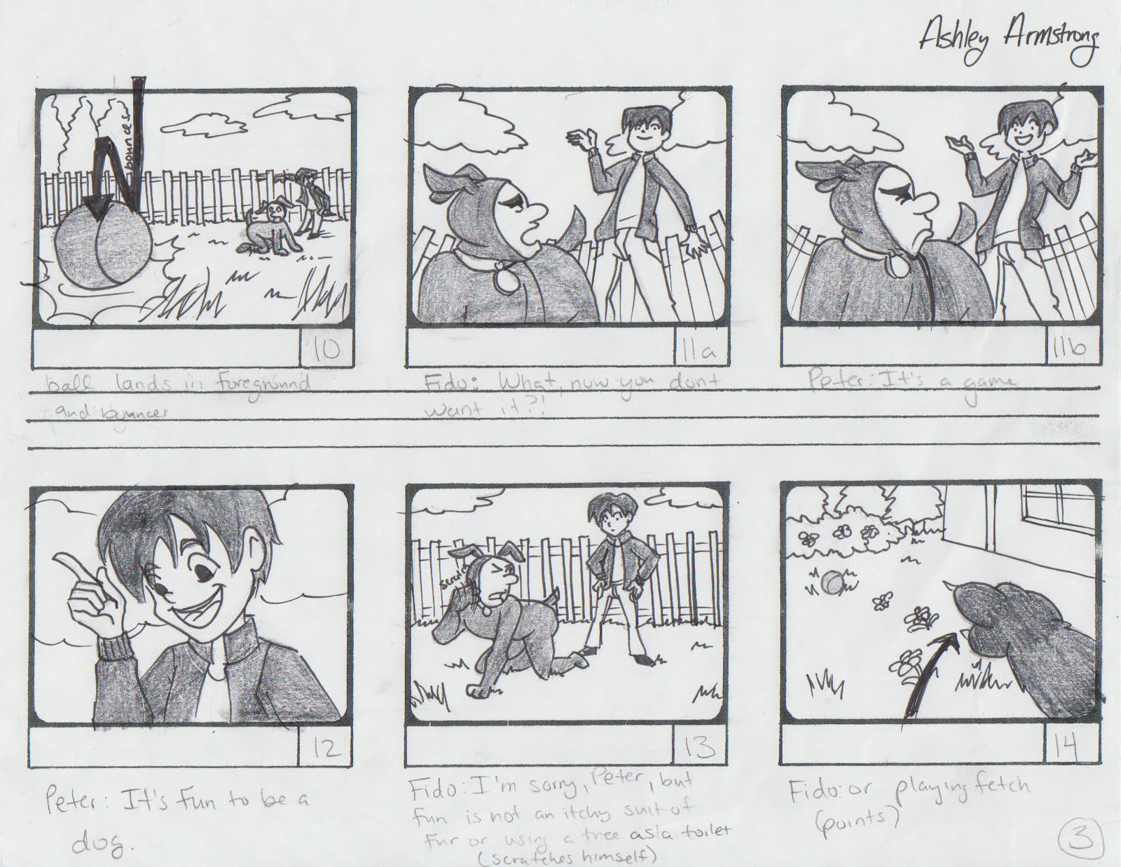 Ashley's Art: Undercover Dog Storyboards