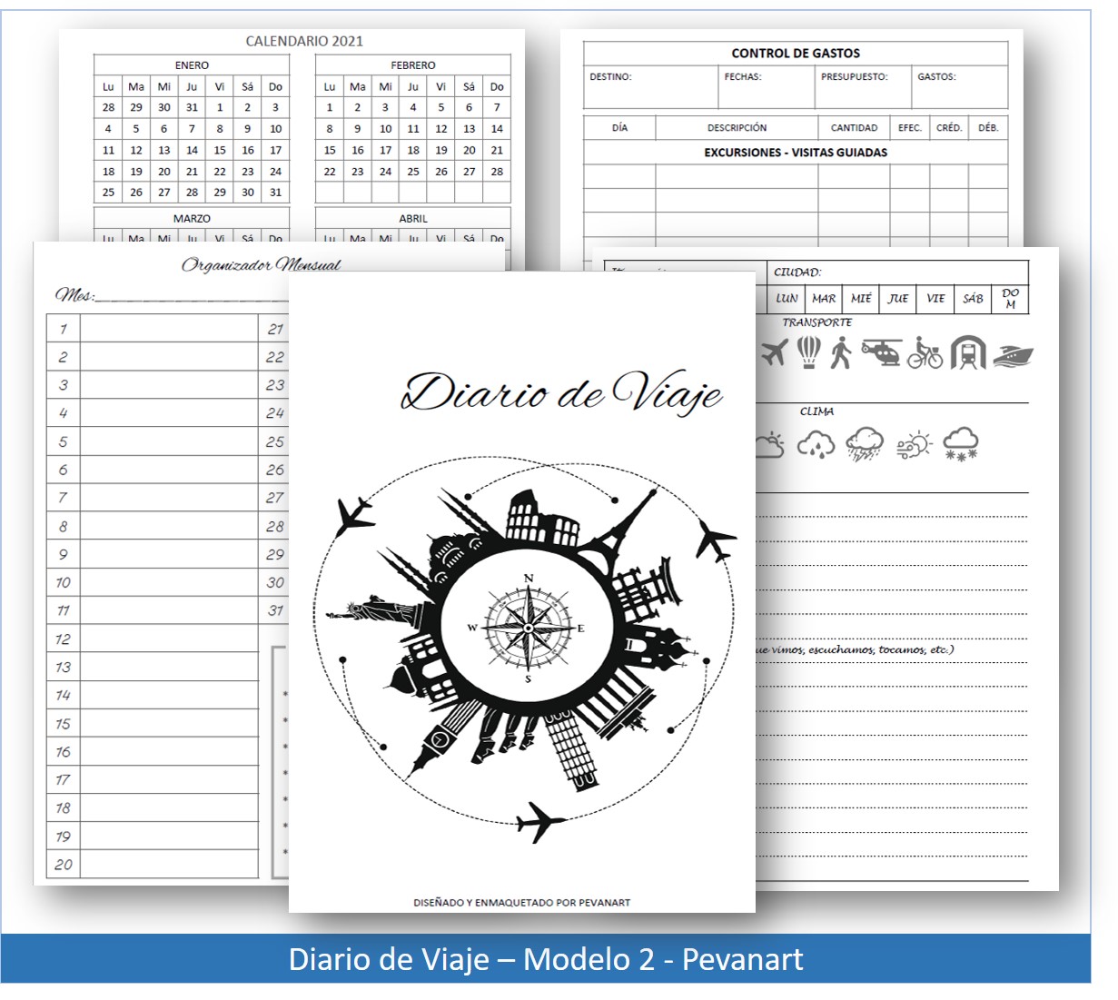 Diario de Viaje - Modelo 2 - ANILLAR
