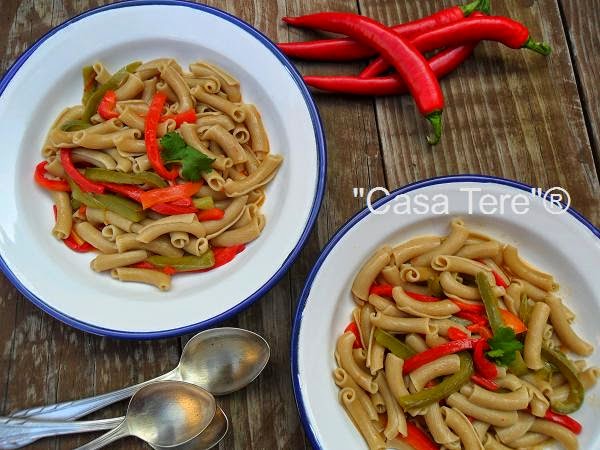 "Casa Tere": PASTA TORCETTI AL FUNGHI CON PIMIENTOS Y GUINDILLA