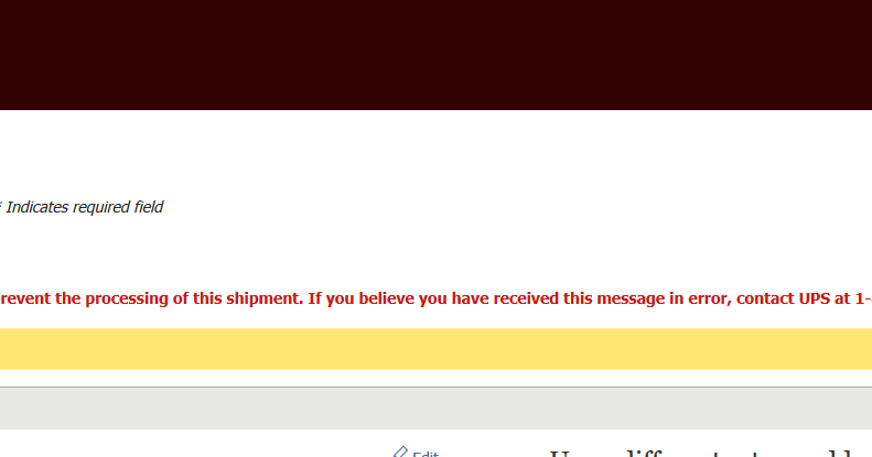 yet another UX fail of UPS: error 81291