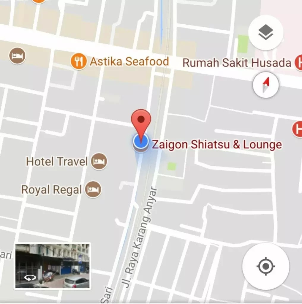 Lokasi dan Peta Zaigon Spa Shiatsu dan Lounge ~ Zaigon Spa Shiatsu dan Lounge