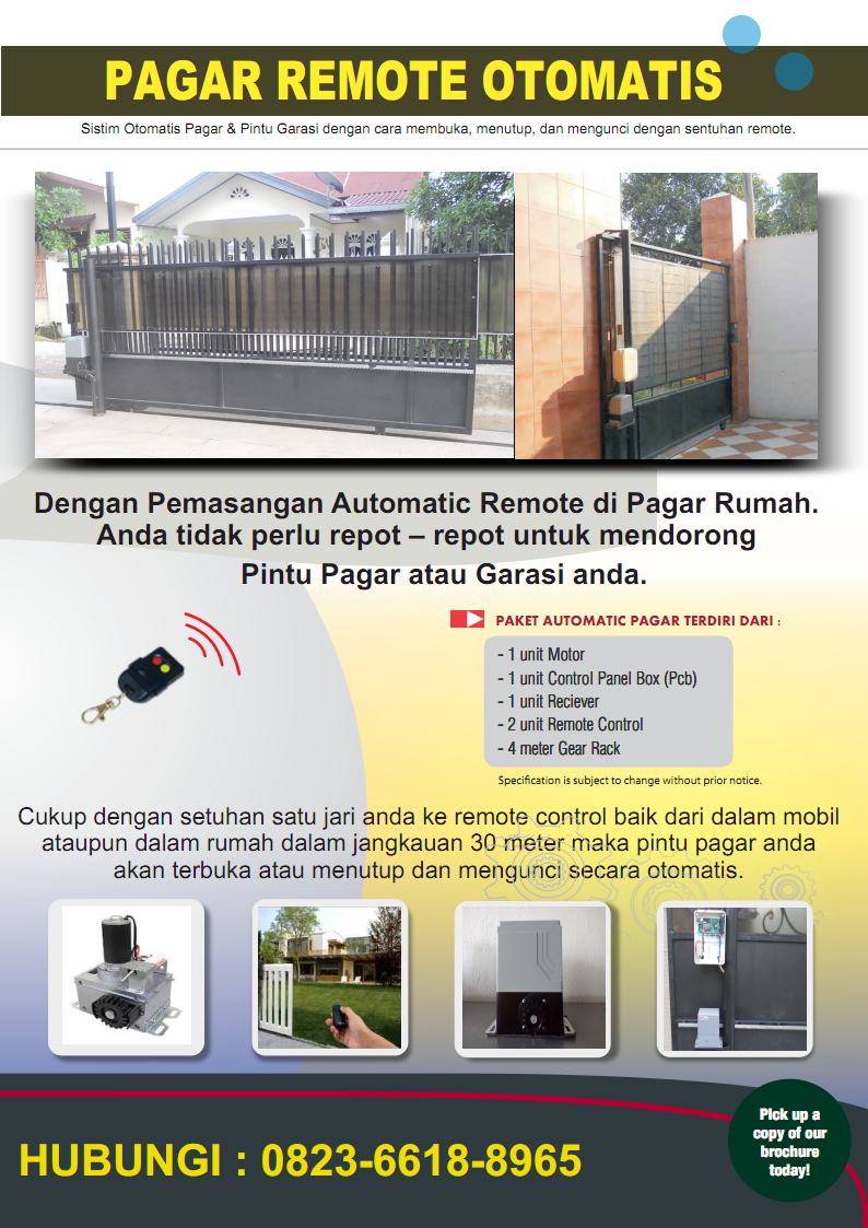 SMART PINTU BESI PRESS: Pintu Gerbang / Pagar Otomatis Remote Control