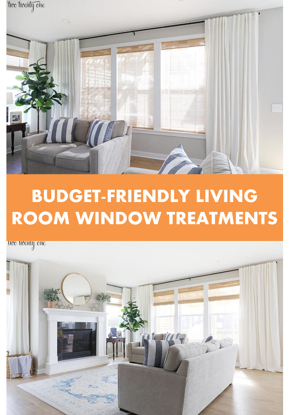 BUDGET-FRIENDLY LIVING ROOM WINDOW TREATMENTS