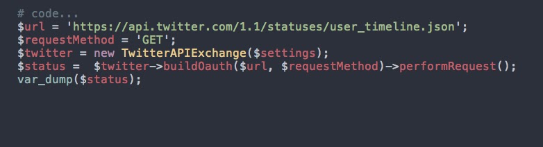 Twitter API with PHP