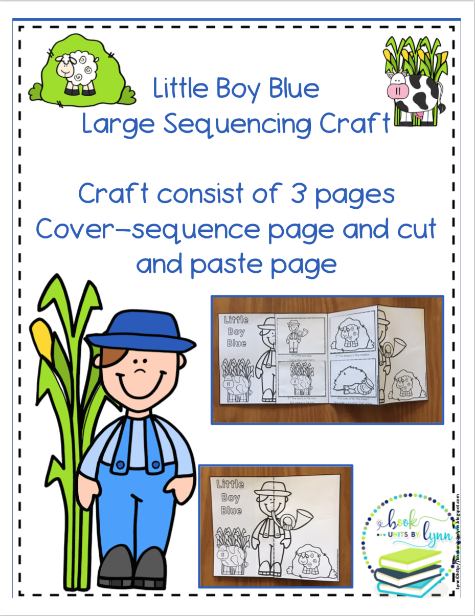 LITTLE BOY BLUE LARGE SEQUENCE CRAFT ~ Book Units by Lynn