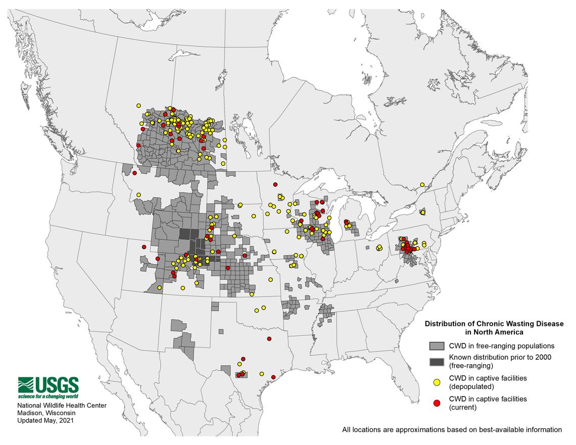 Chronic Wasting Disease: TEXAS 267 DIFFERENT SITES HAVE RECEIVED DEER ...
