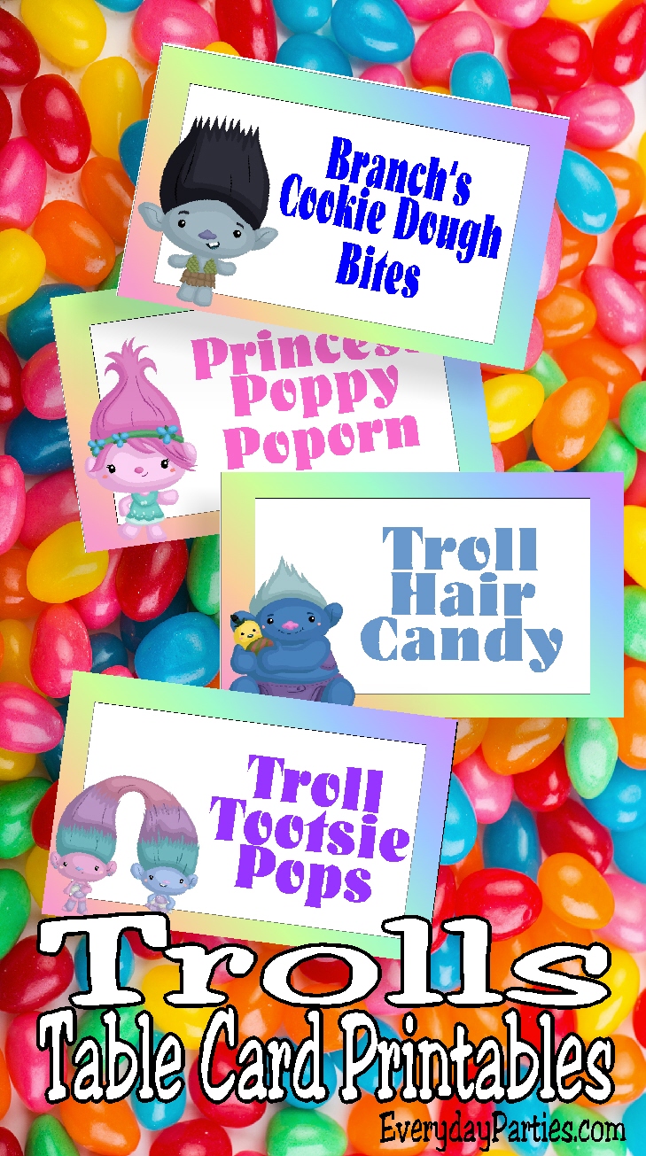 DIY Party Mom: Trolls Table Card Printables
