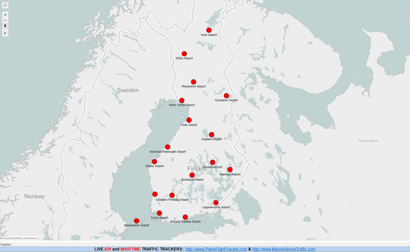 FINLAND AIRPORTS MAP | Plane Flight Tracker