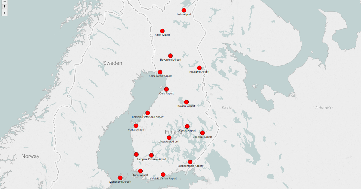 FINLAND AIRPORTS MAP | Plane Flight Tracker