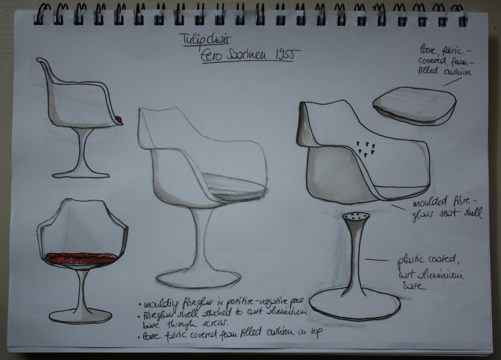 Furniture Design S1/12 Elena Conrad: Sketch Tulip chair