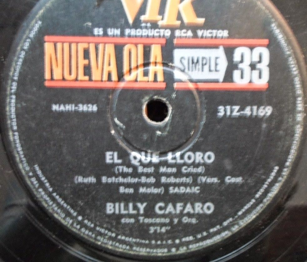 Discos de Argentina: 1958 - BILLY CAFARO