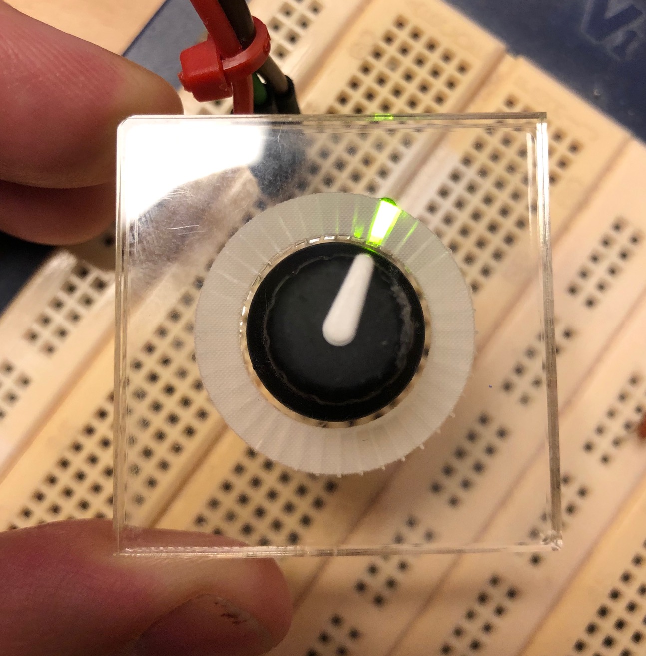 A to Synth: LED dial light pipes