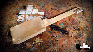 scrap wood city: How to make a simple DIY box guitar