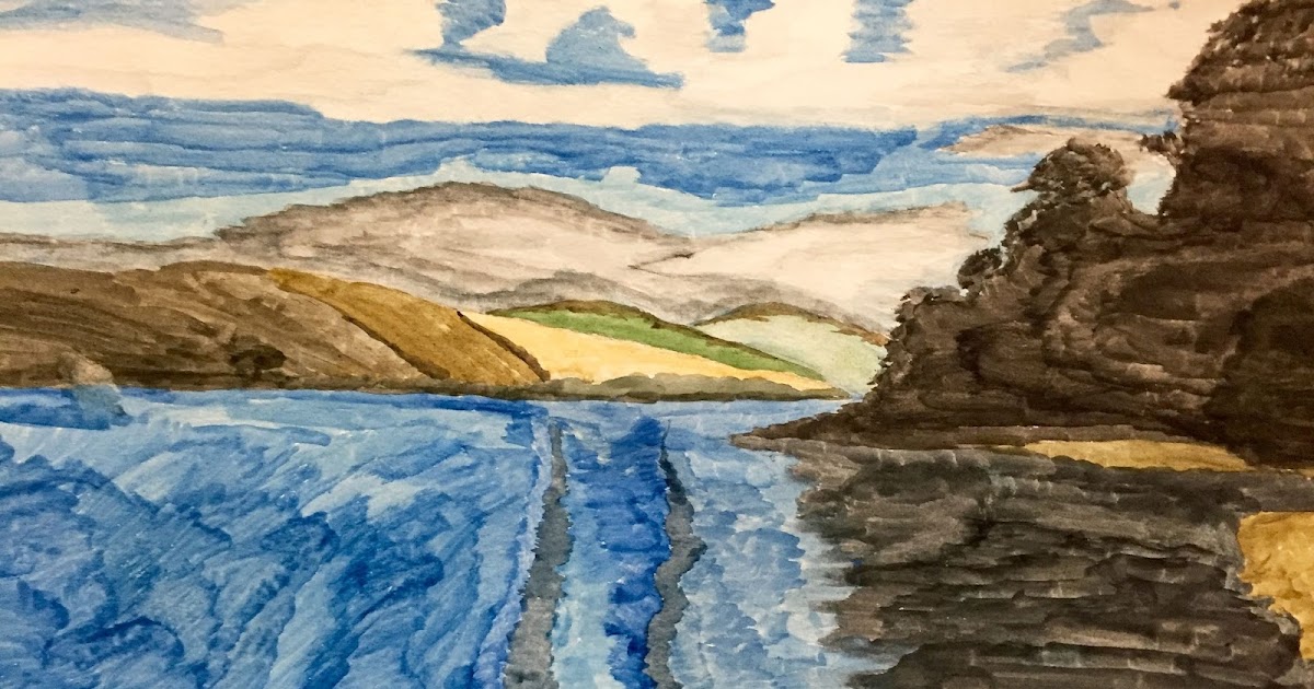 Kids Art Market: Crumpled Movement Landscape