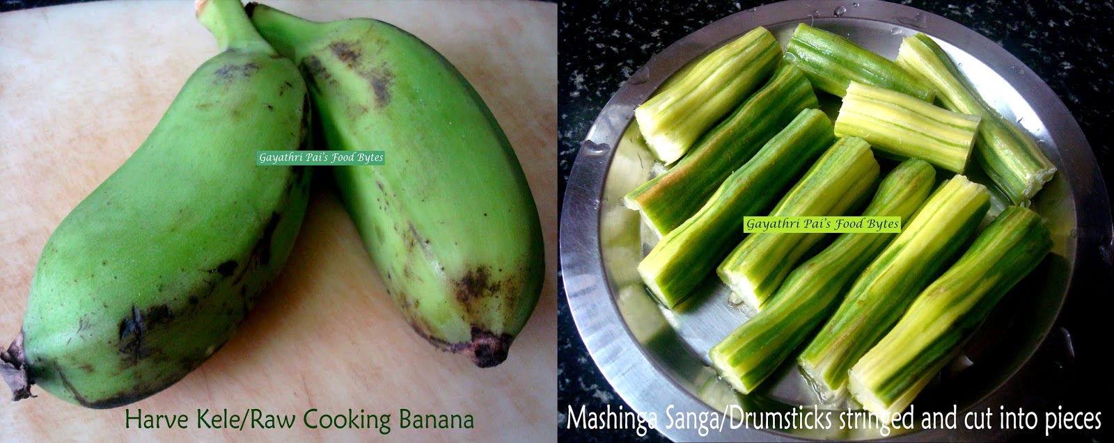 Gayathri Pai's Food Bytes: Harve Kele- Mashinga Sangache Sagle/ Raw ...