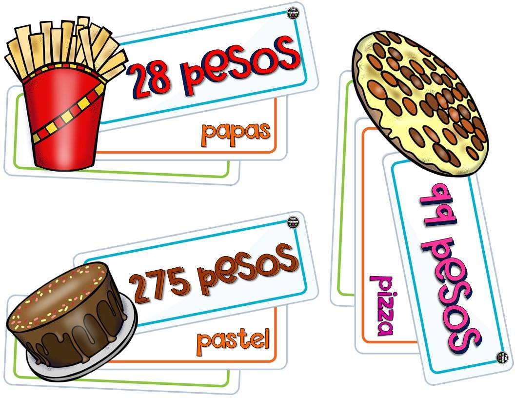 21 imágenes con tres precios cada una para trabajar precios, conteo y ...