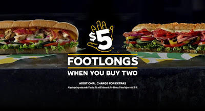 $5 Footlong is Back at Subway But You Have to Buy Two to Get the Discount
