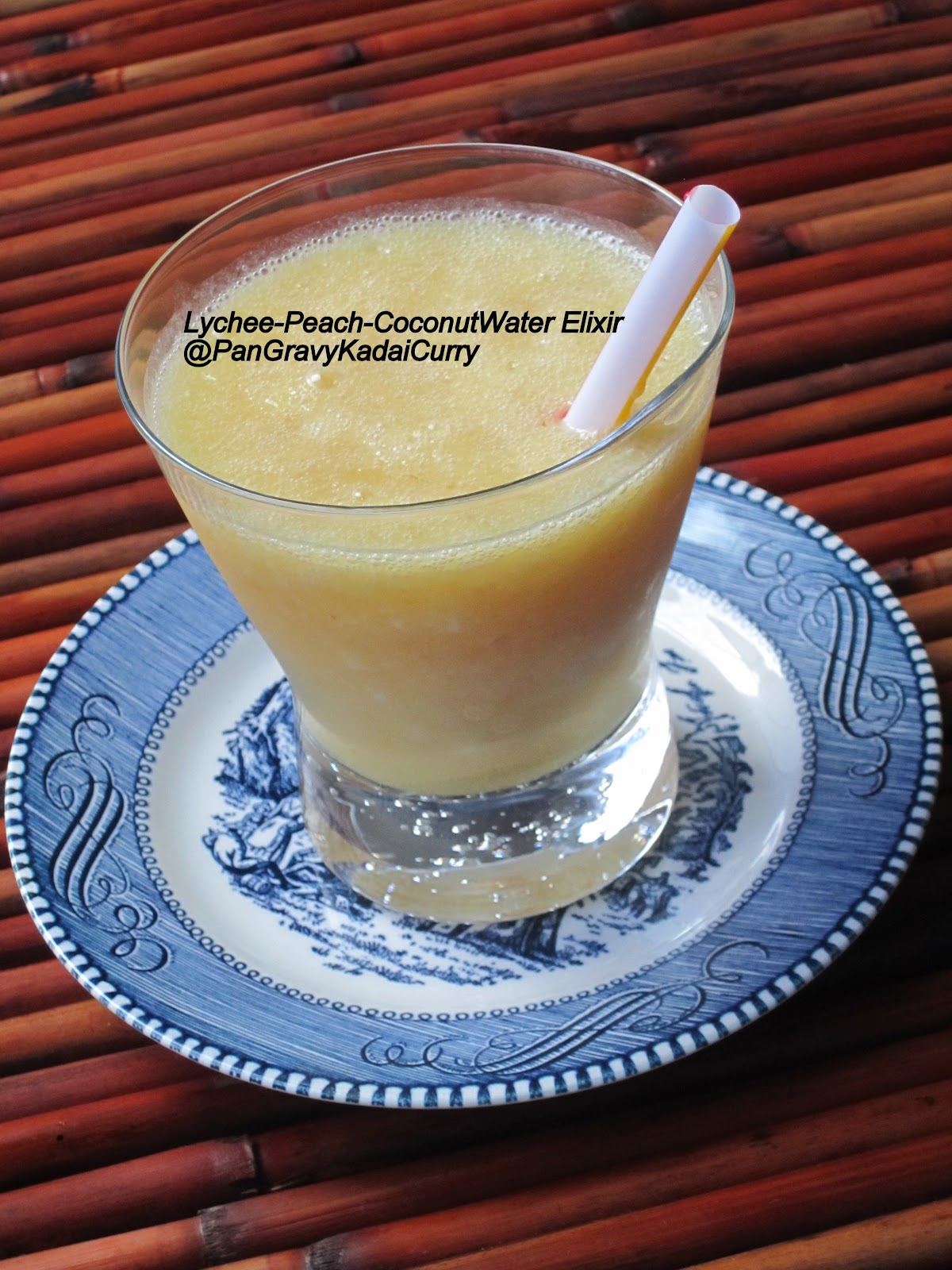 Pan Gravy Kadai Curry: Lychee, Peach and Coconut Water Elixir
