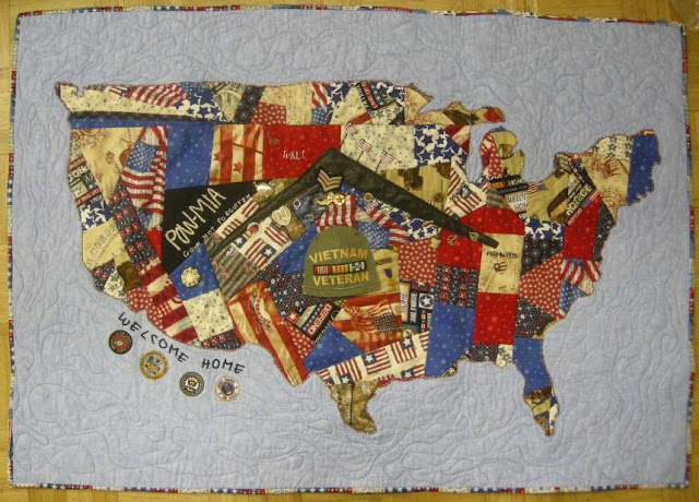 Allie's in Stitches: Laura Haskell's Viet Nam Veterans Crazy Quilt