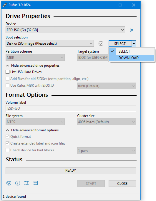 Downloading Windows 10 OR 8 ISO Images using Rufus