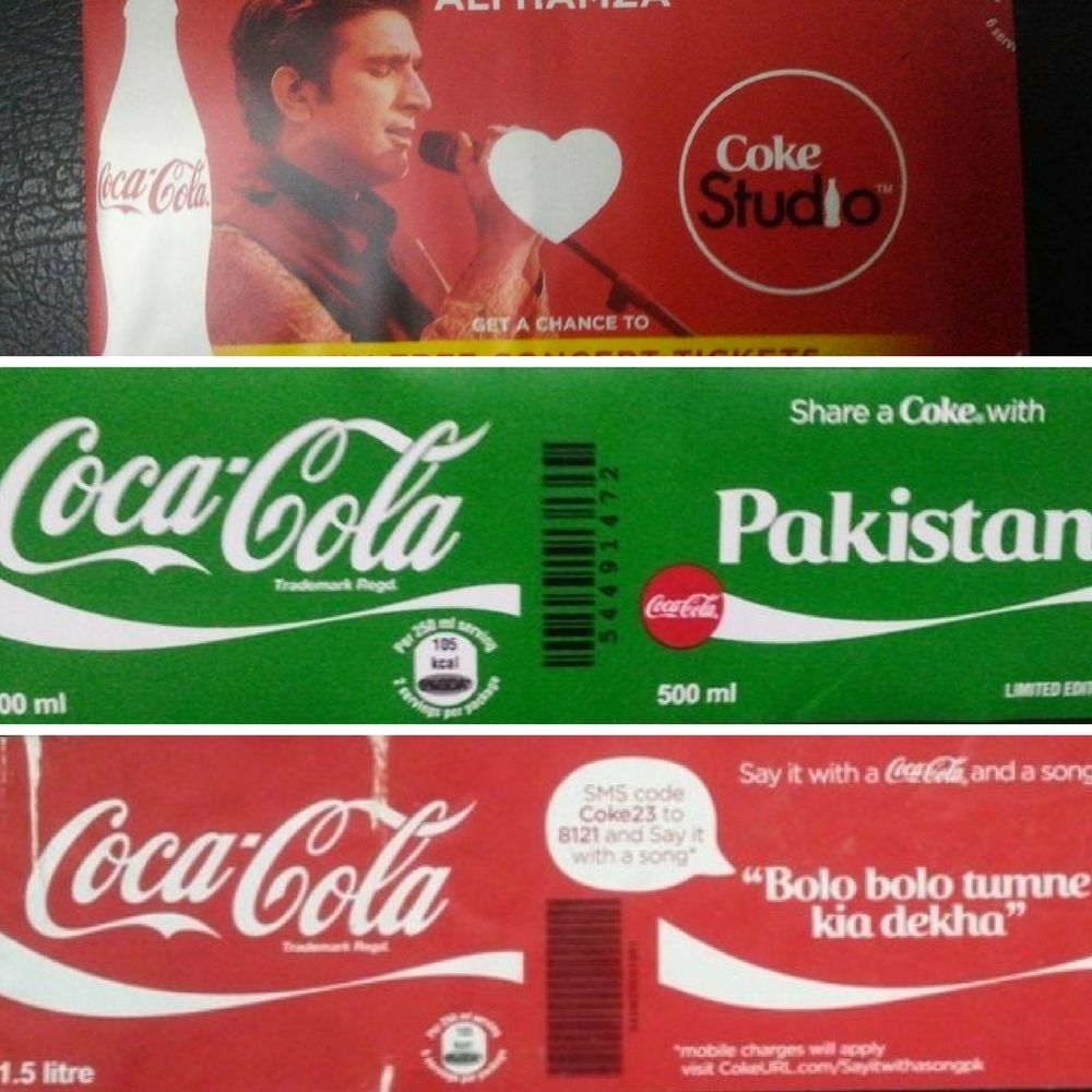 Pakistan Crown Caps: Coca Cola Drink Labels in Pakistan