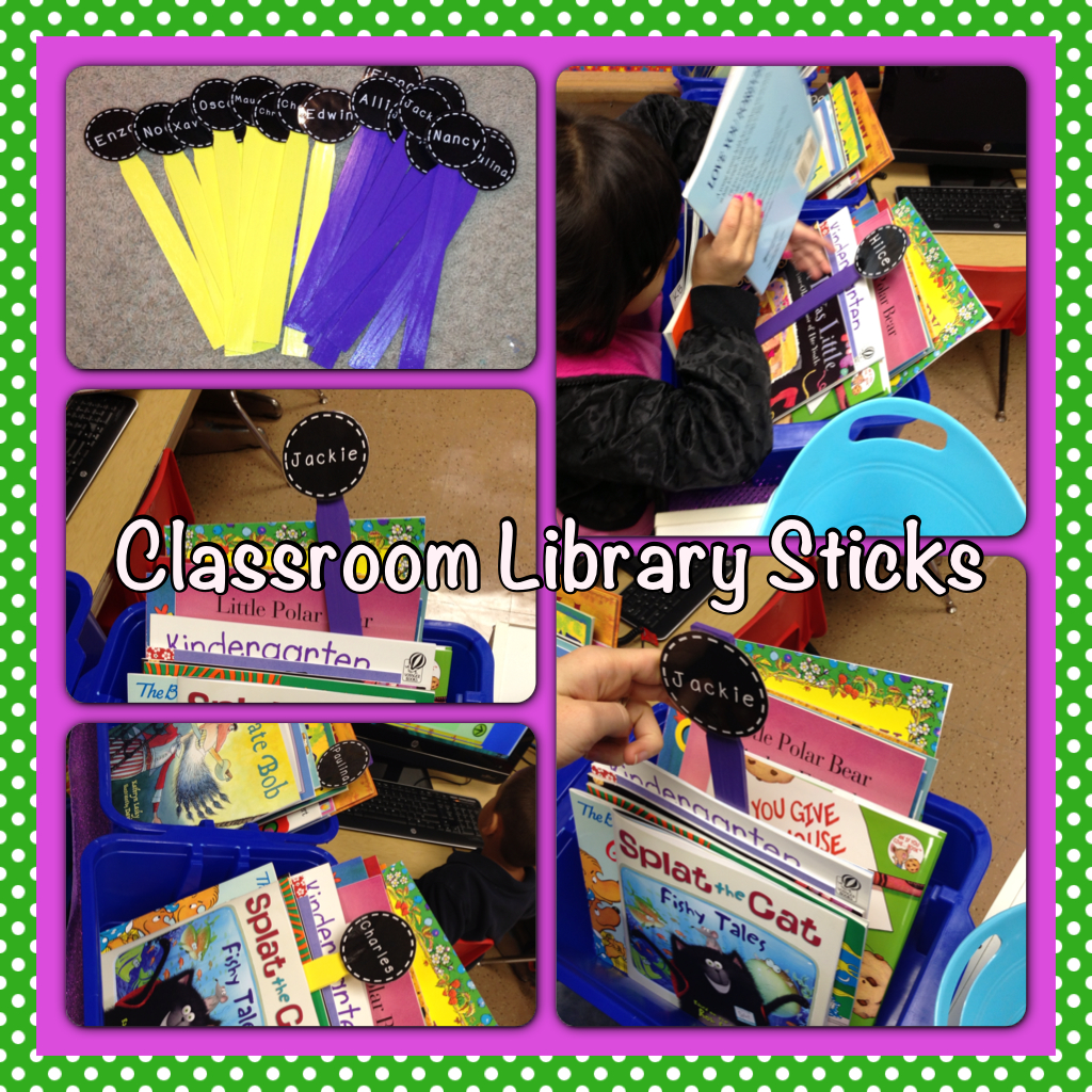 Classroom Library Sticks - Be Organized - A Spoonful of Learning