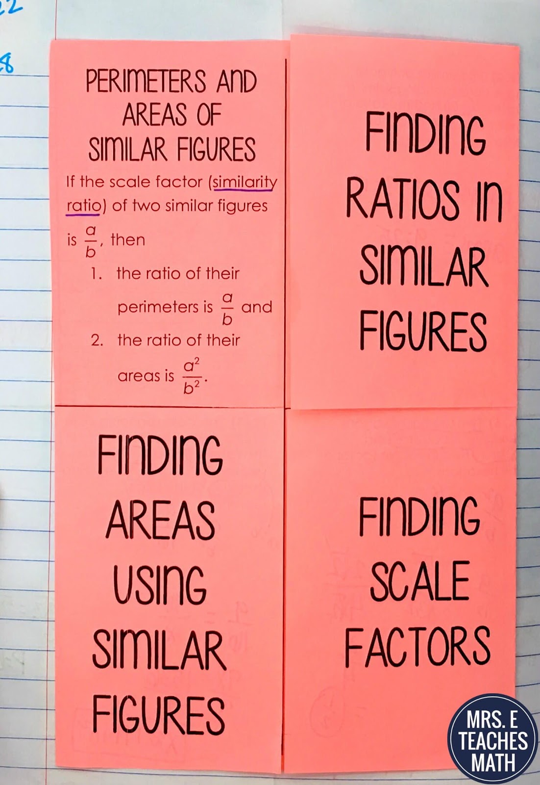 Area and Perimeter INB Pages | Mrs. E Teaches Math
