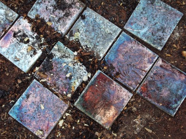 Making and firing Raku tiles