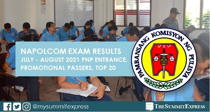 FULL RESULTS: July, August and September 2021 NAPOLCOM exam list of ...