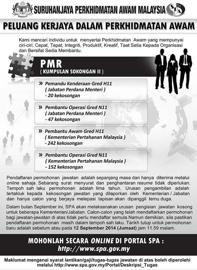 Perjawatan Kosong Di Suruhanjaya Perkhidmatan Awam (SPA) - 12 September ...