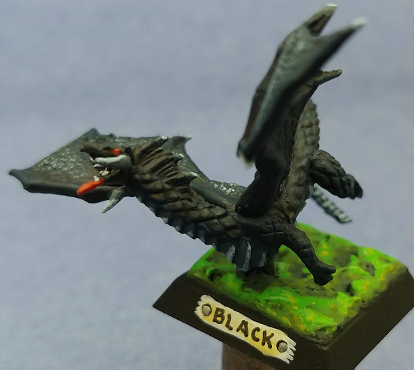 Miniature Painting: Reaper Miniatures Dragon Hatchling Black - 77273
