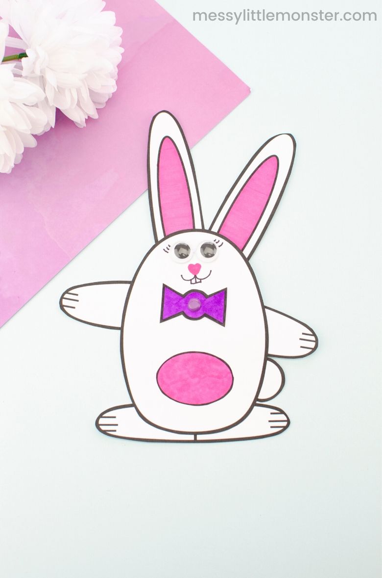 Moving Bunny Craft (with bunny template) - Messy Little Monster