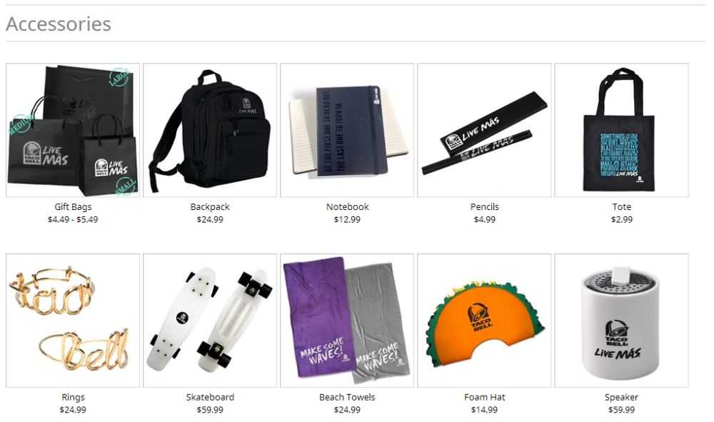 News: Taco Bell Launches Online Apparel and Accessory Store | Brand Eating