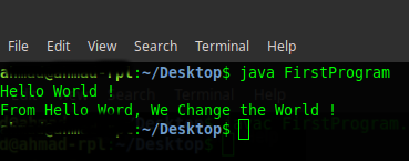 Buat program baru, cara compile, dan menjalankan program java