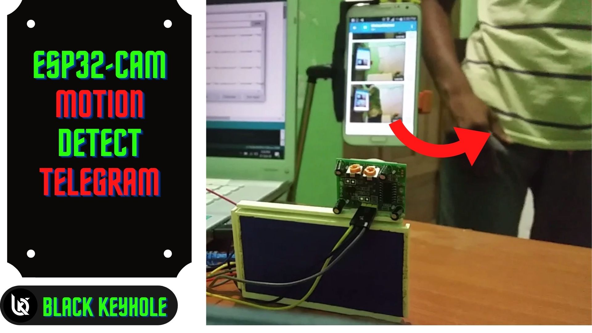 Esp32 Cam Motion Detect Send Captured Image To Telegram Black Keyhole
