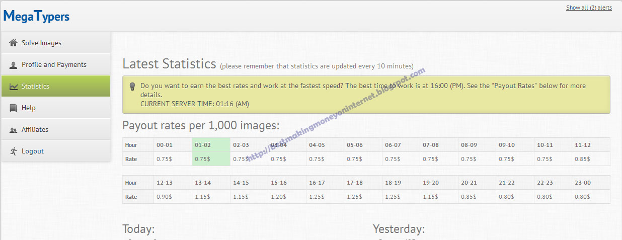 Guide To Check Your Megatypers Earnings | The Best Making Money On Internet