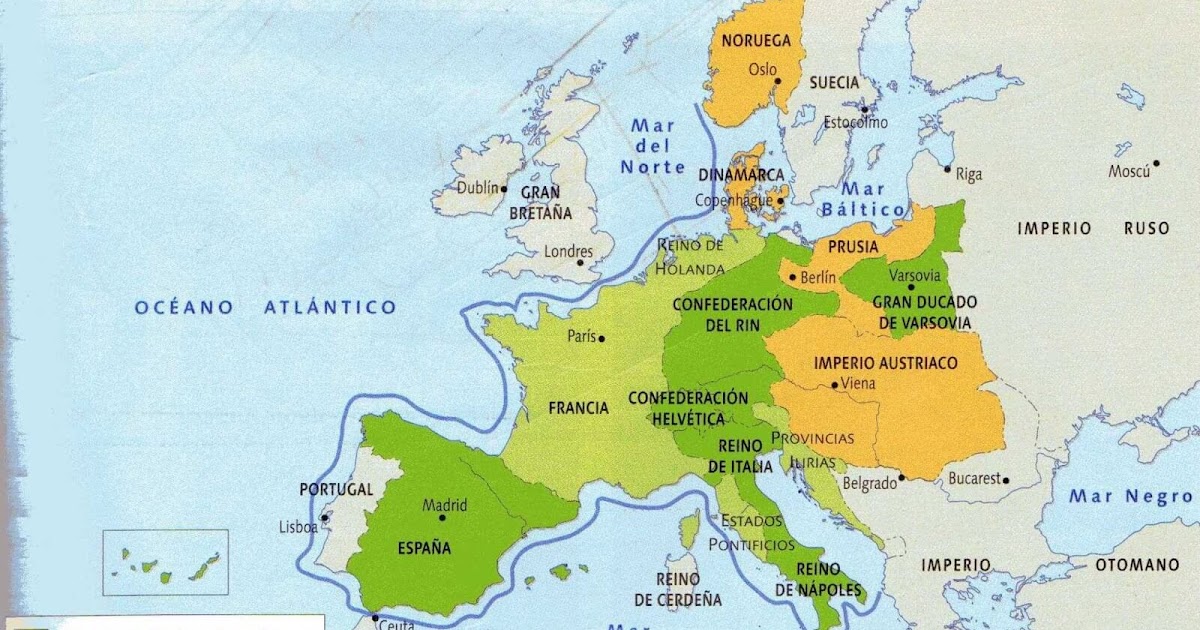 Mapa del primer Imperio Francés