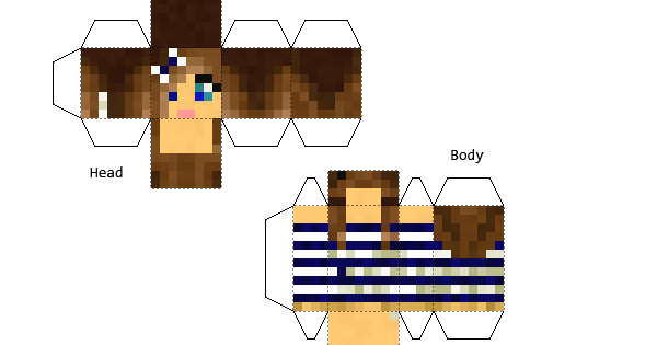Minecraft Papercraft Girl