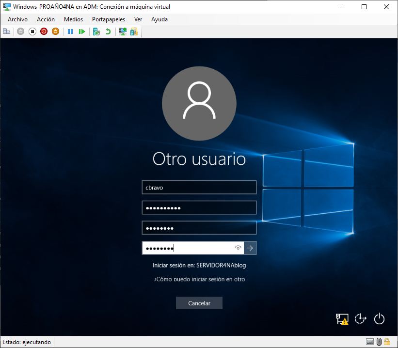 APLICACIÓN DE SISTEMAS OPERATIVOS: Iniciar sesión con otro Usuario en ...