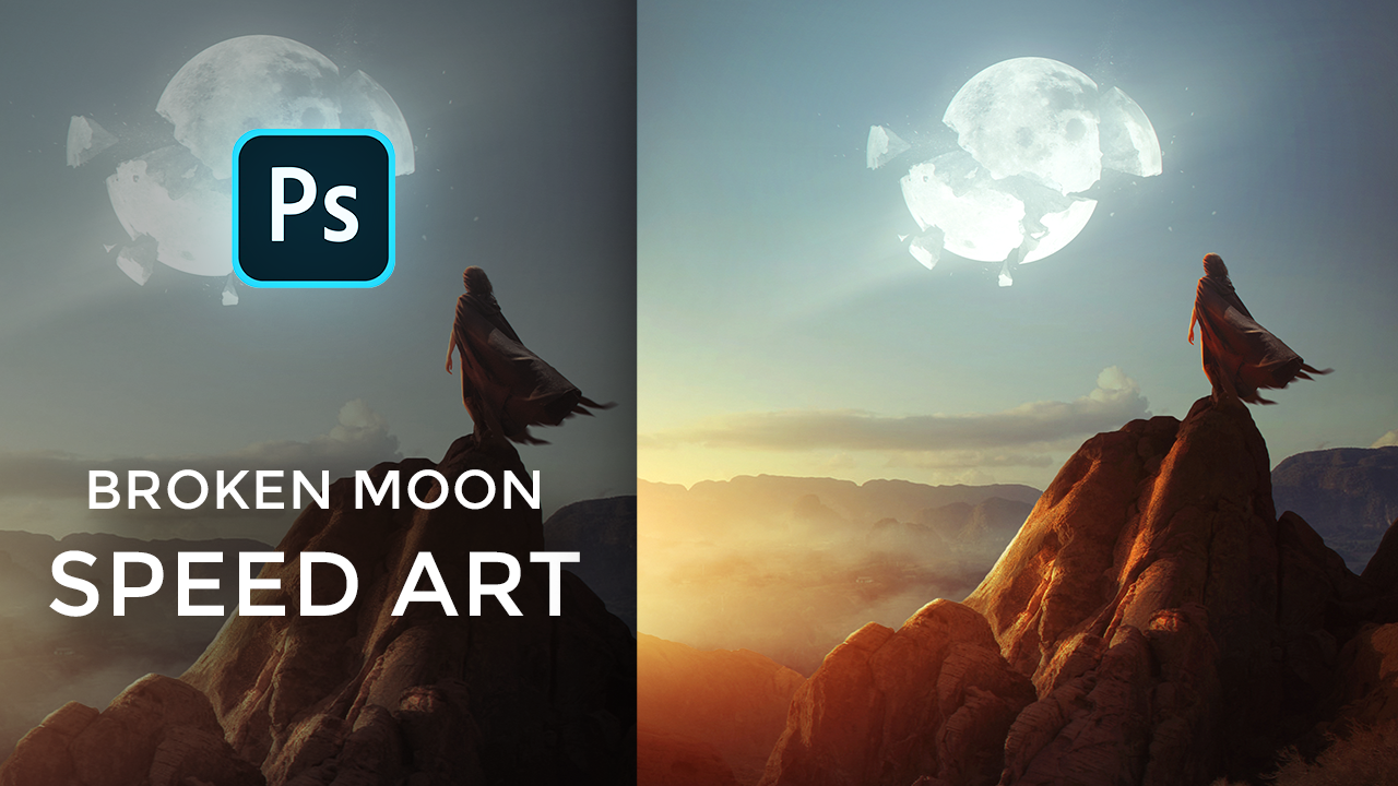 Broken Moon Photo Manipulation - CAMBO CREATION