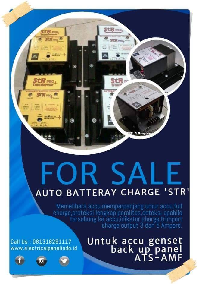 AUTO BATERAI CHARGER STR UNTUK PANEL ATS AMF | JASA PEMBUATAN PANEL LISTRIK