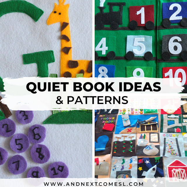 Quiet Book Ideas & Patterns | And Next Comes L - Hyperlexia Resources