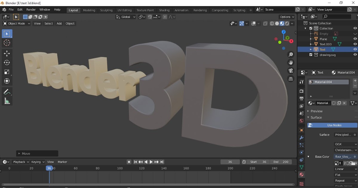 3D Text in Blender 2.8 quick tips tutorial for beginners 2020 - Blender ...