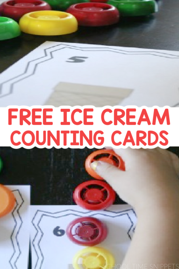FREE 1-10 Ice Cream Counting Printable | School Time Snippets