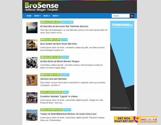 Mẫu template blogspot cá nhân đẹp - chuẩn seo responsive Blogger mới 2020