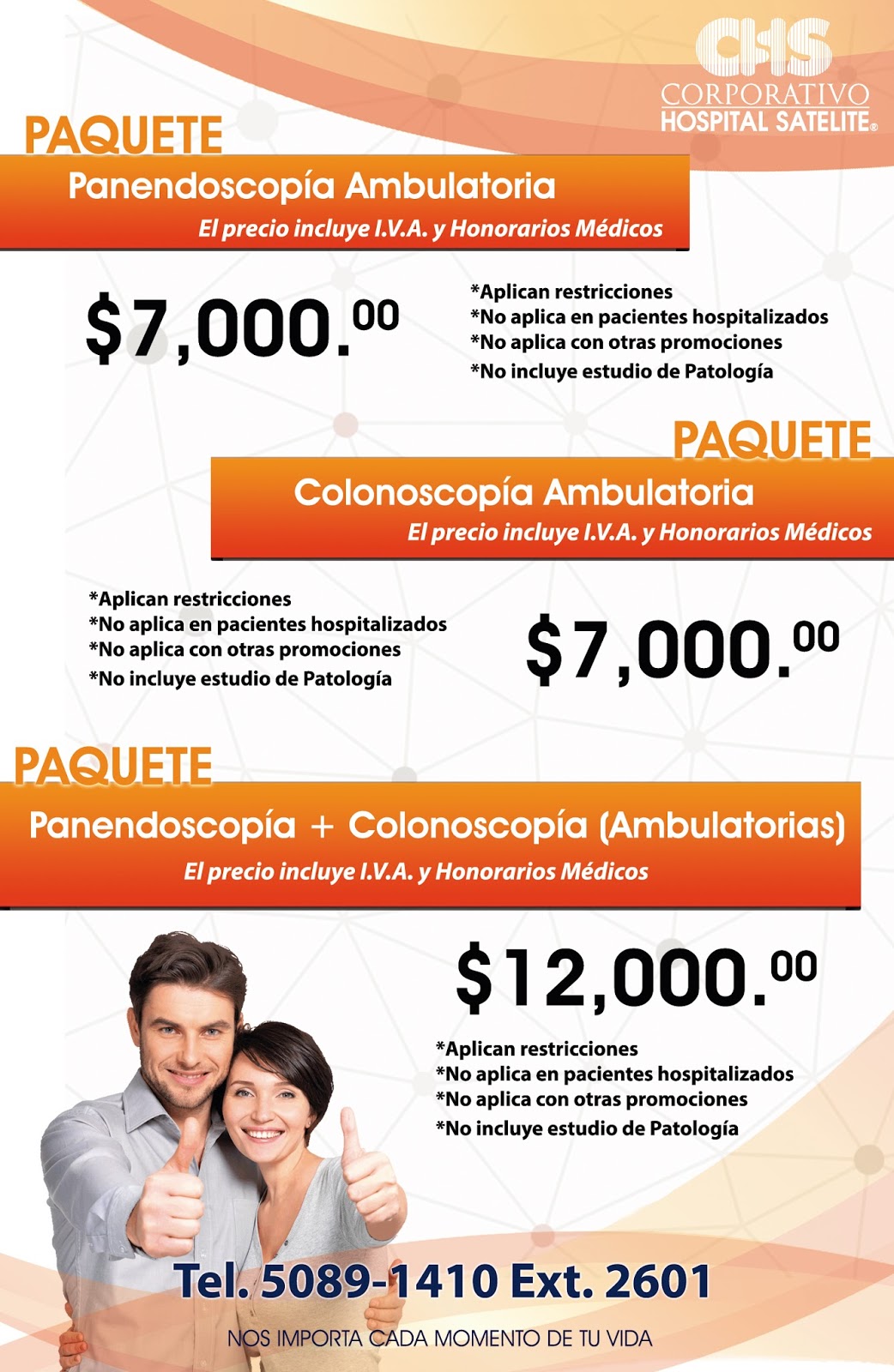 Corporativo Hospital Satélite: Paquetes de Endoscopía