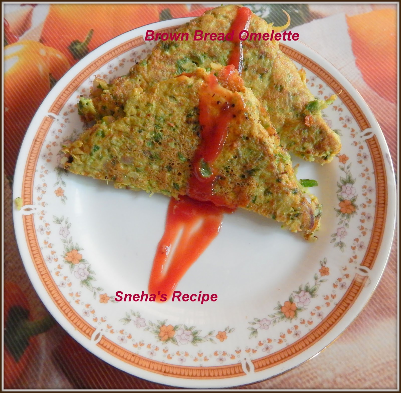 Brown Bread Omelette - Sneha's Recipe