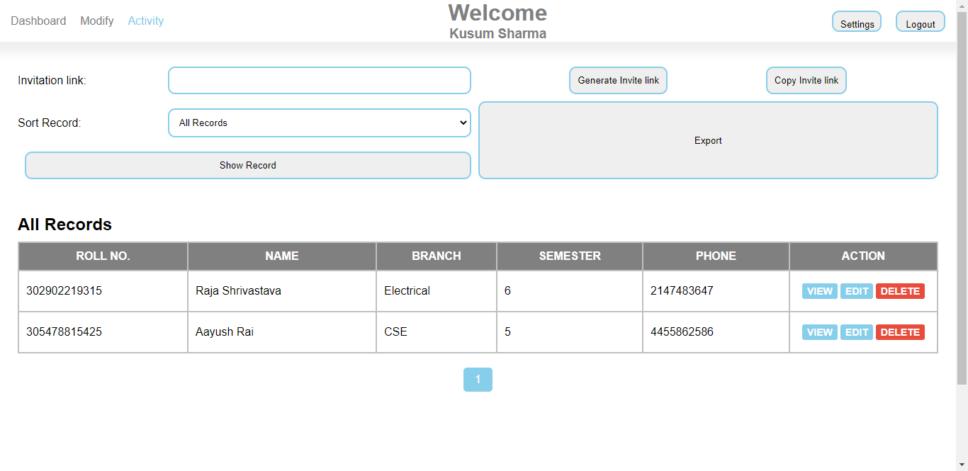 Student Registration Project in HTML, CSS, JavaScript, and PHP with ...