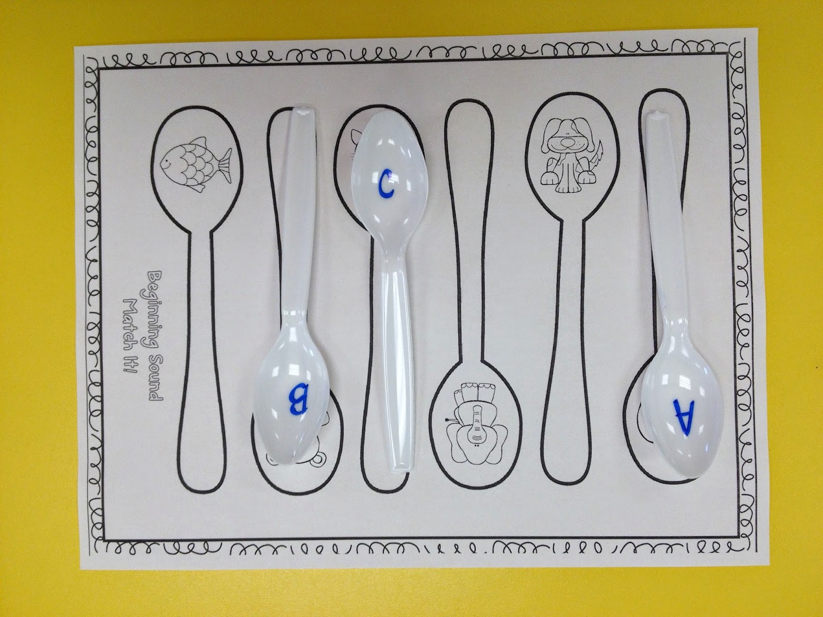 Literacy Centers With Spoons | Mrs. McGinnis' Little Zizzers