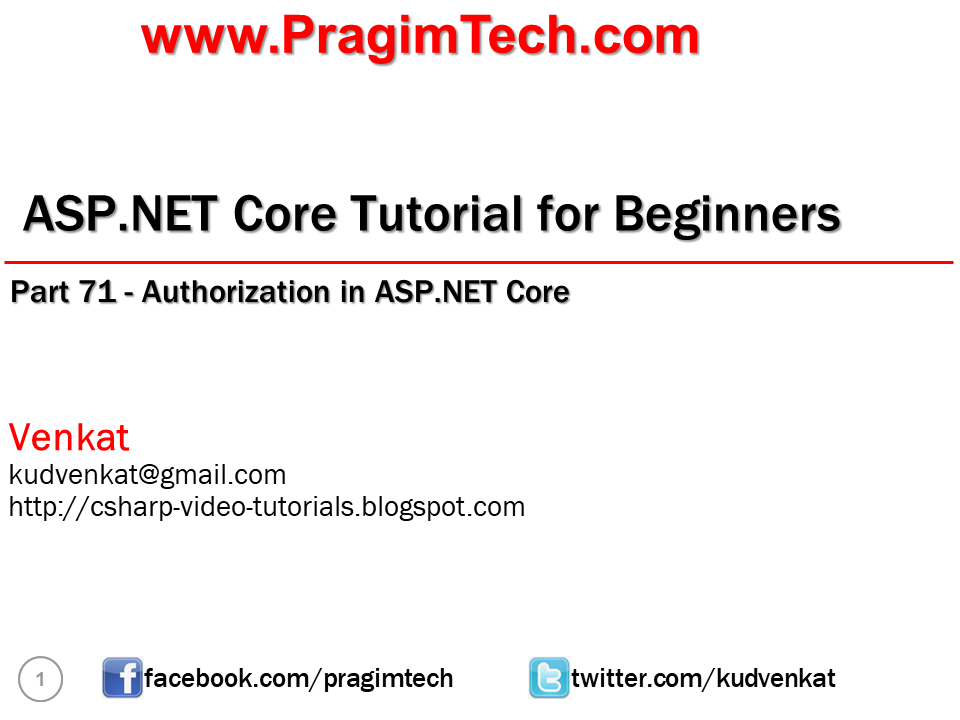 Sql Server Net And C Video Tutorial Authorization In Aspnet Core